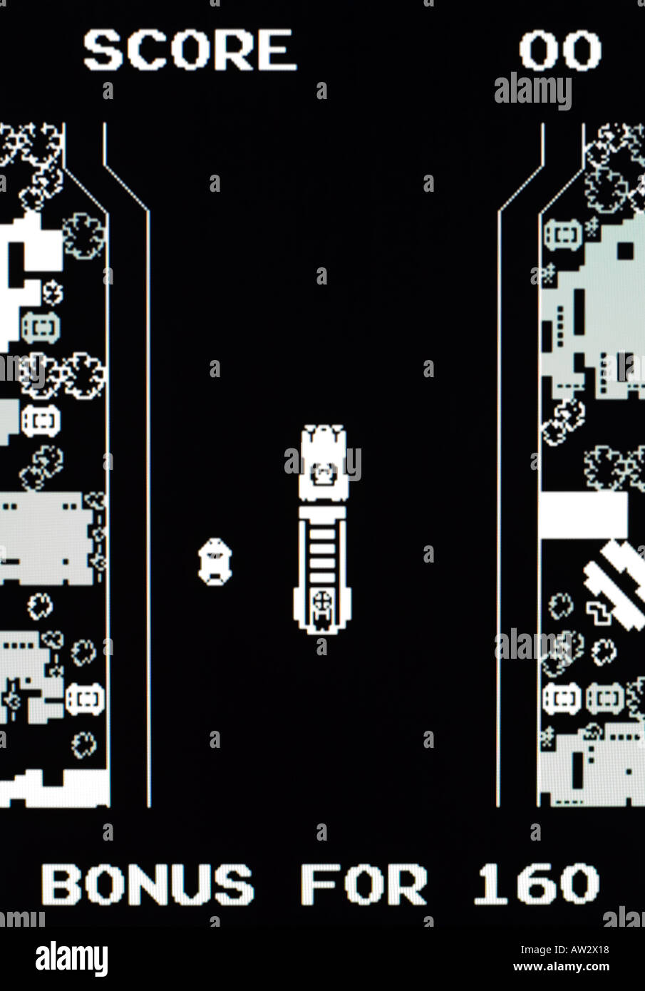 Fire Truck Atari 1978 Vintage arcade videogame screen shot - EDITORIAL ...