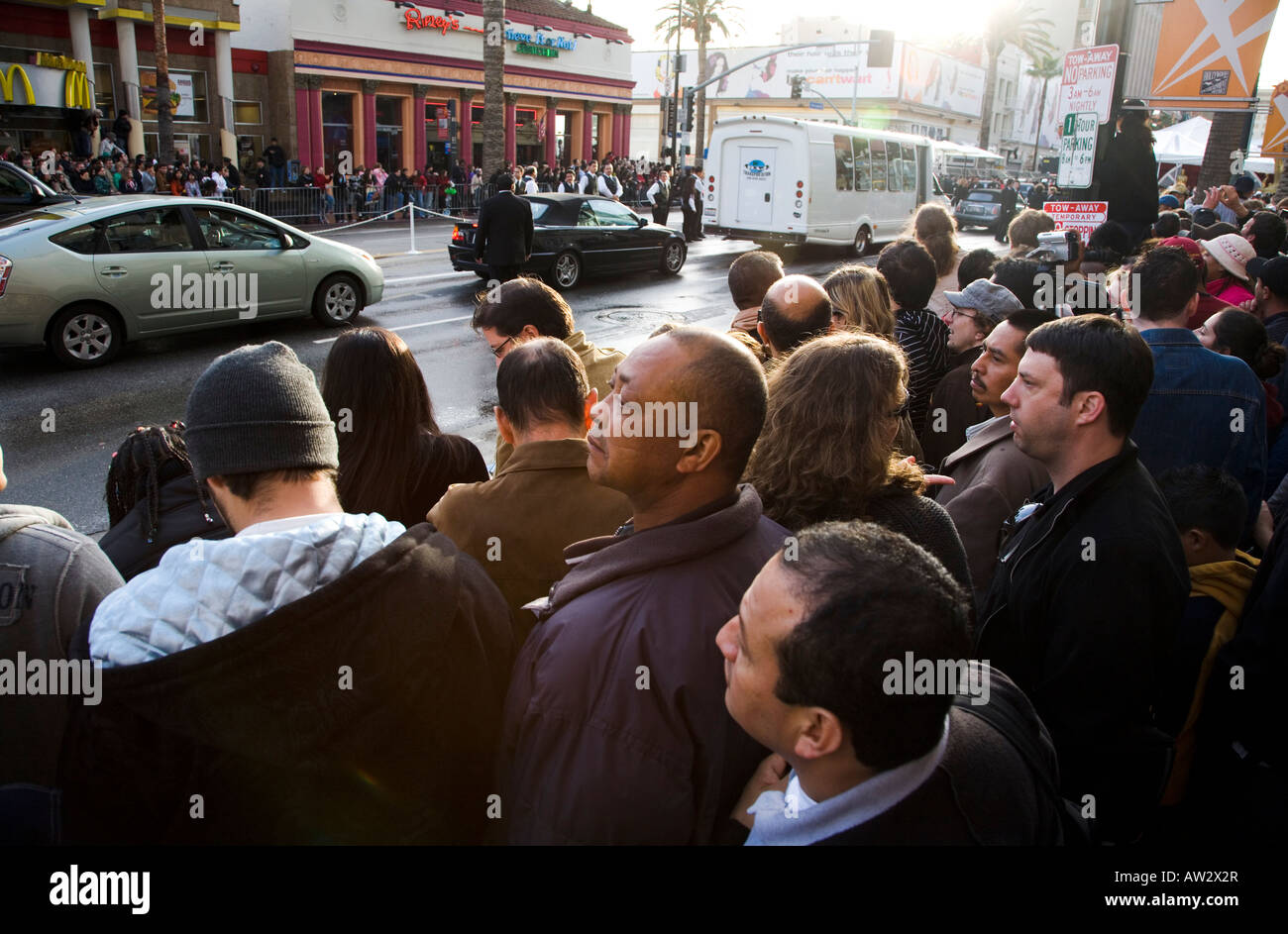 Crowds await celebrity arrivals Hollywood Boulevard on Academy Awards ...