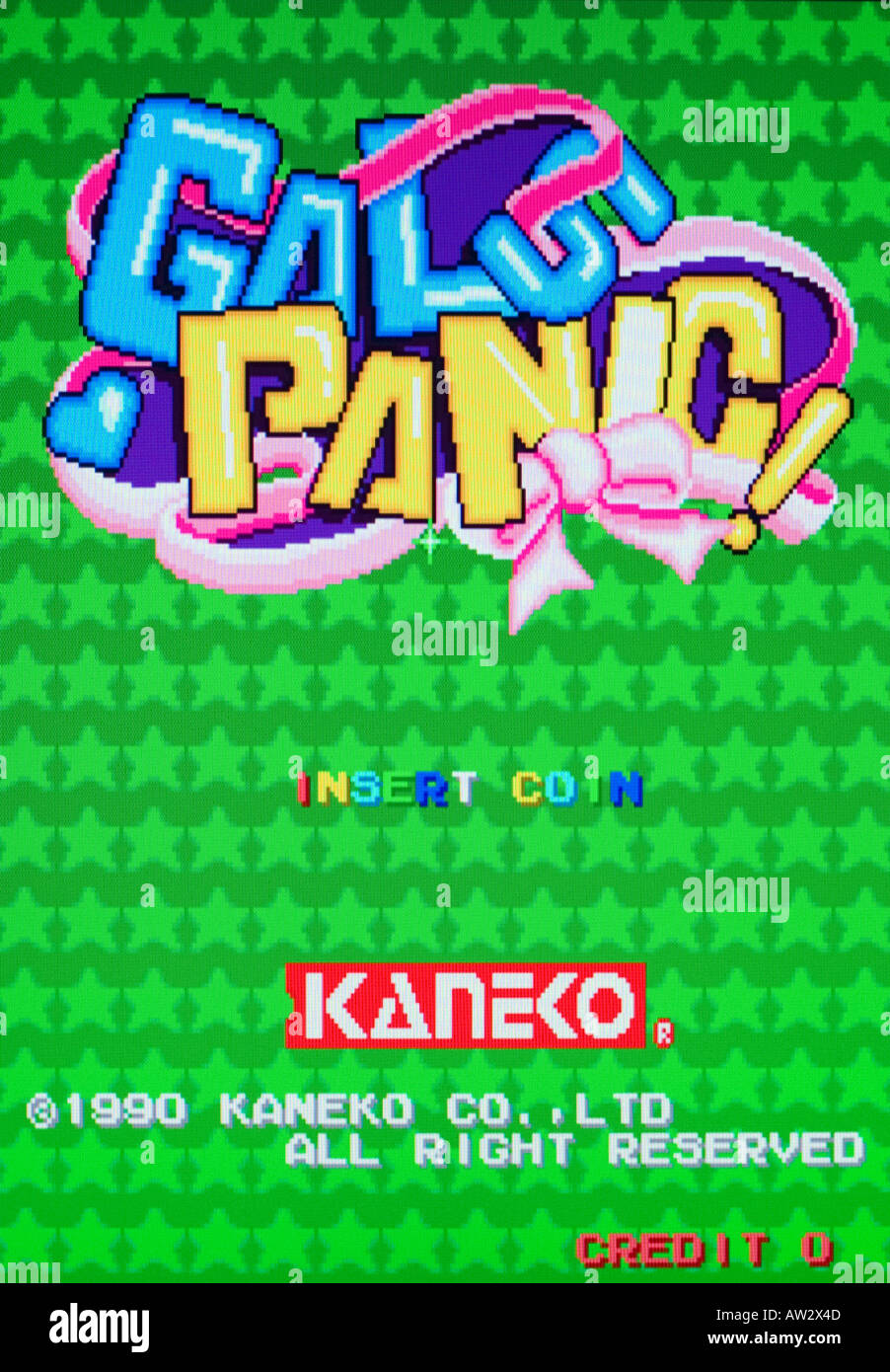 Gals Panic Kaneko Co Ltd 1990 Vintage Arcade Videogame Screen Shot Editorial Use Only Stock