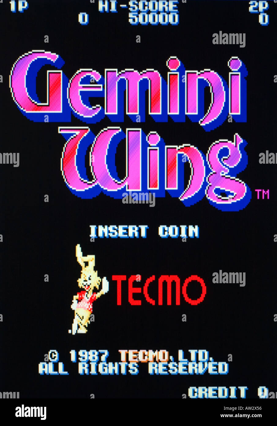 Gemini Wing Tecmo Ltd 1987 Vintage arcade videogame screen shot ...