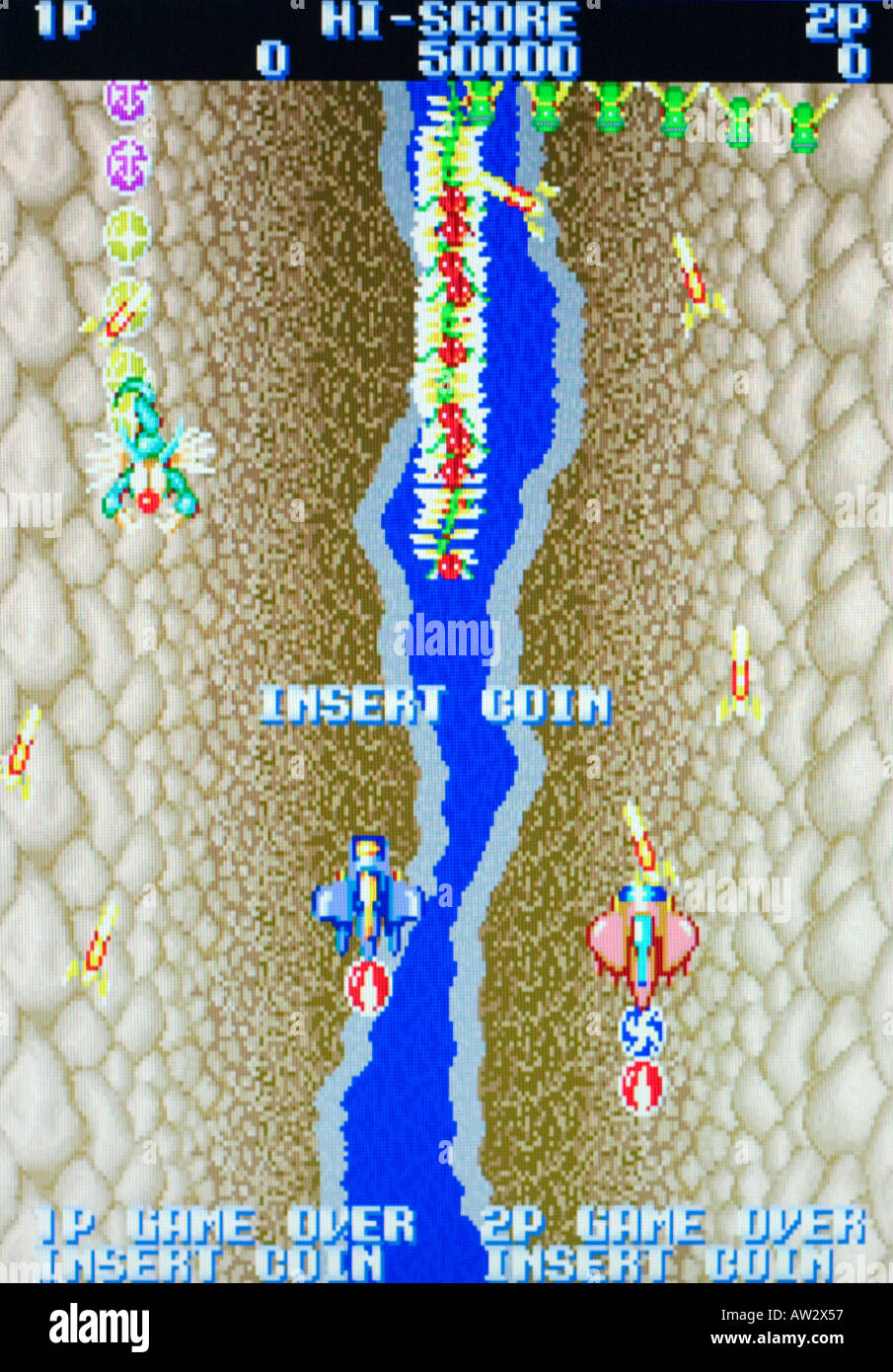 Gemini Wing Tecmo Ltd 1987 Vintage arcade videogame screen shot ...