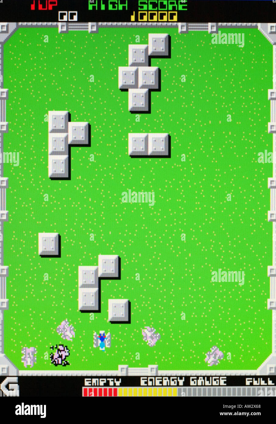 Grobda Namco 1984 Vintage arcade videogame screen shot - EDITORIAL USE ...