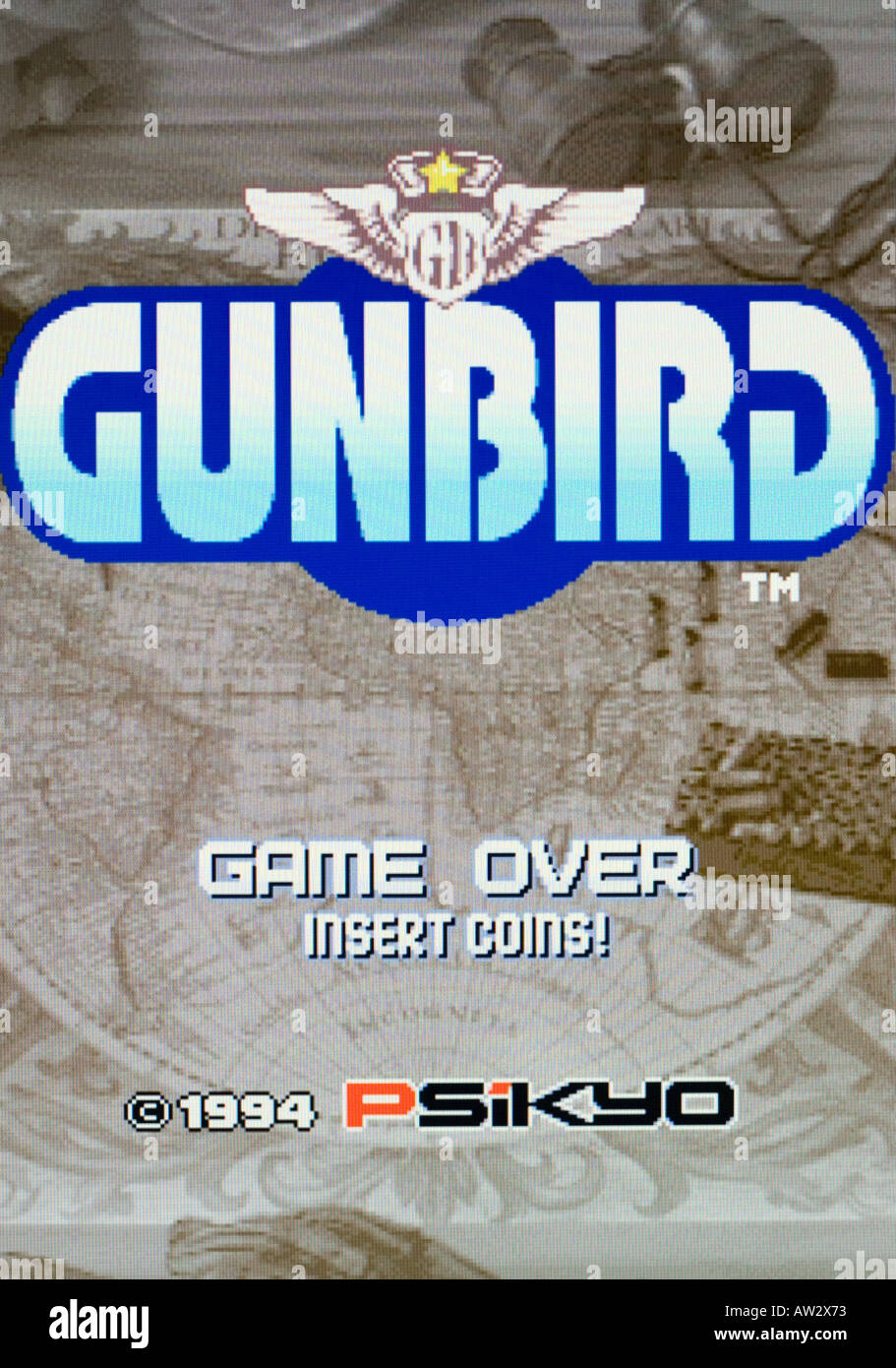 Gunbird Psikyo 1994 Vintage arcade videogame screen shot - EDITORIAL USE ONLY Stock Photo - Alamy