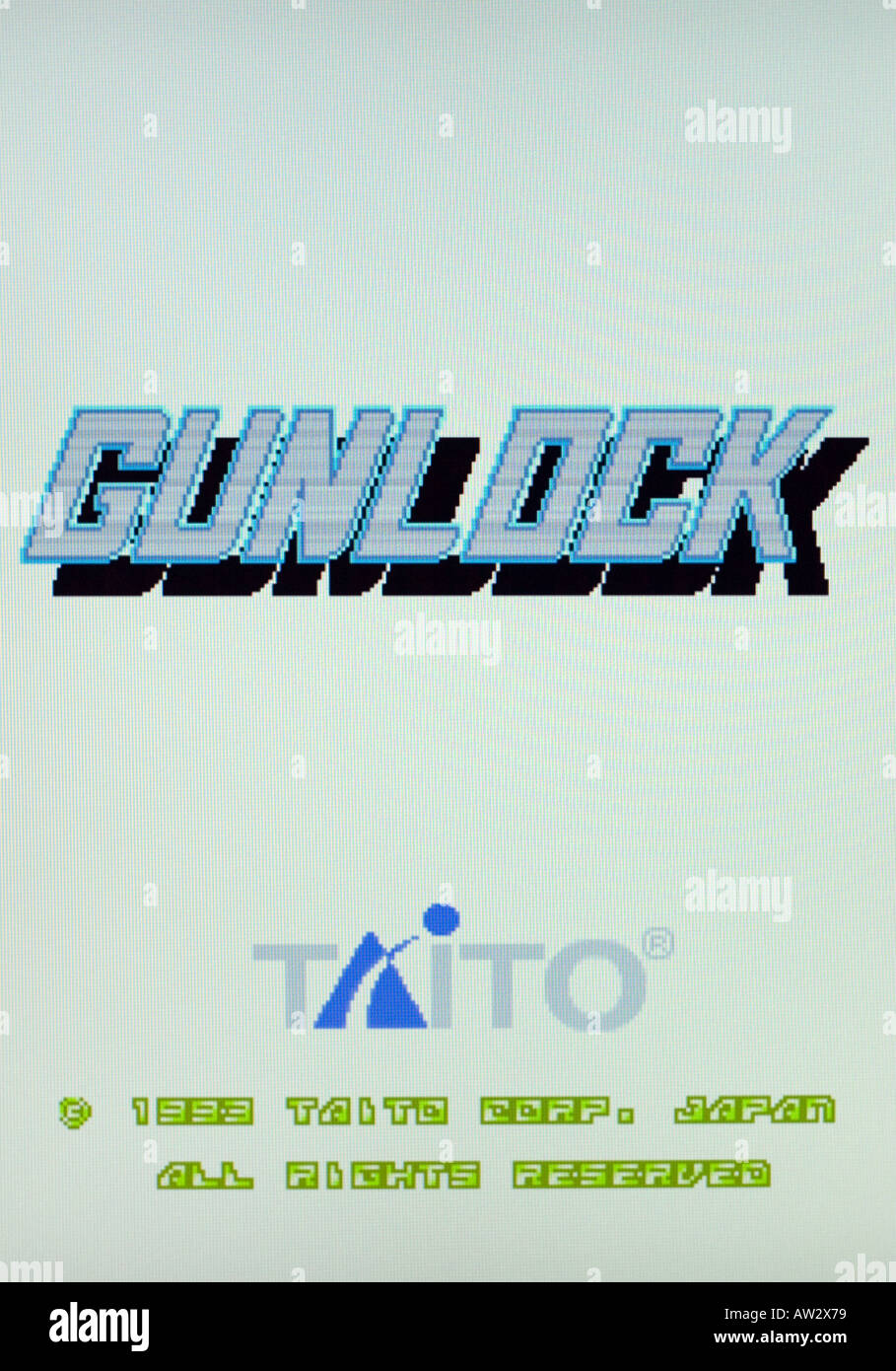 Gunlock Taito 1993 Vintage arcade videogame screen shot - EDITORIAL USE ...