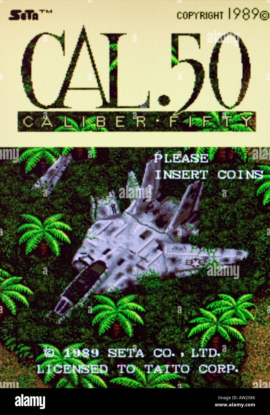 Cal 50 Caliber Fifty Seta Co Ltd 1989 Taito Vintage arcade videogame ...
