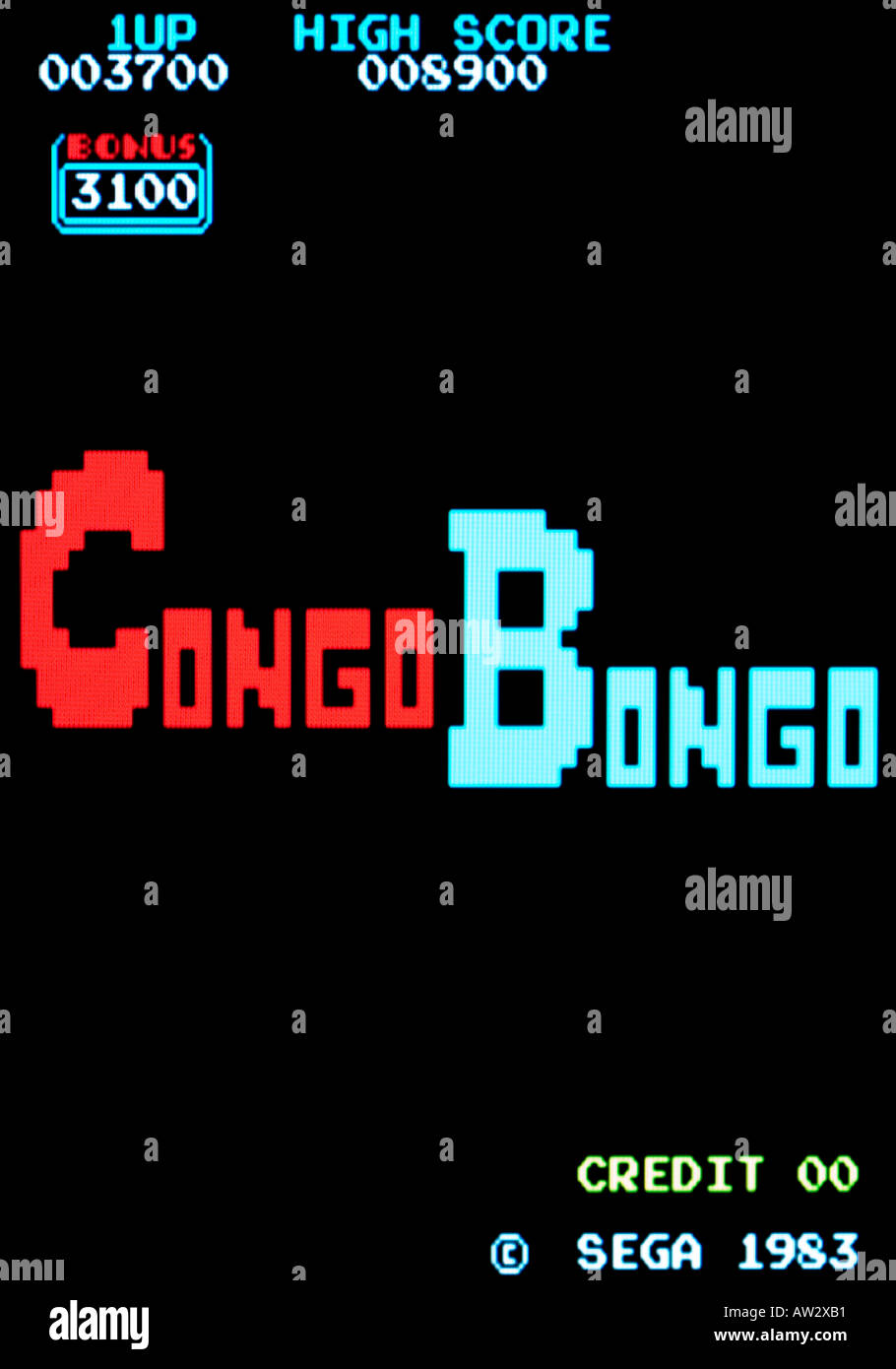 Congo Bongo Sega 1983 Vintage arcade videogame screen shot - EDITORIAL ...
