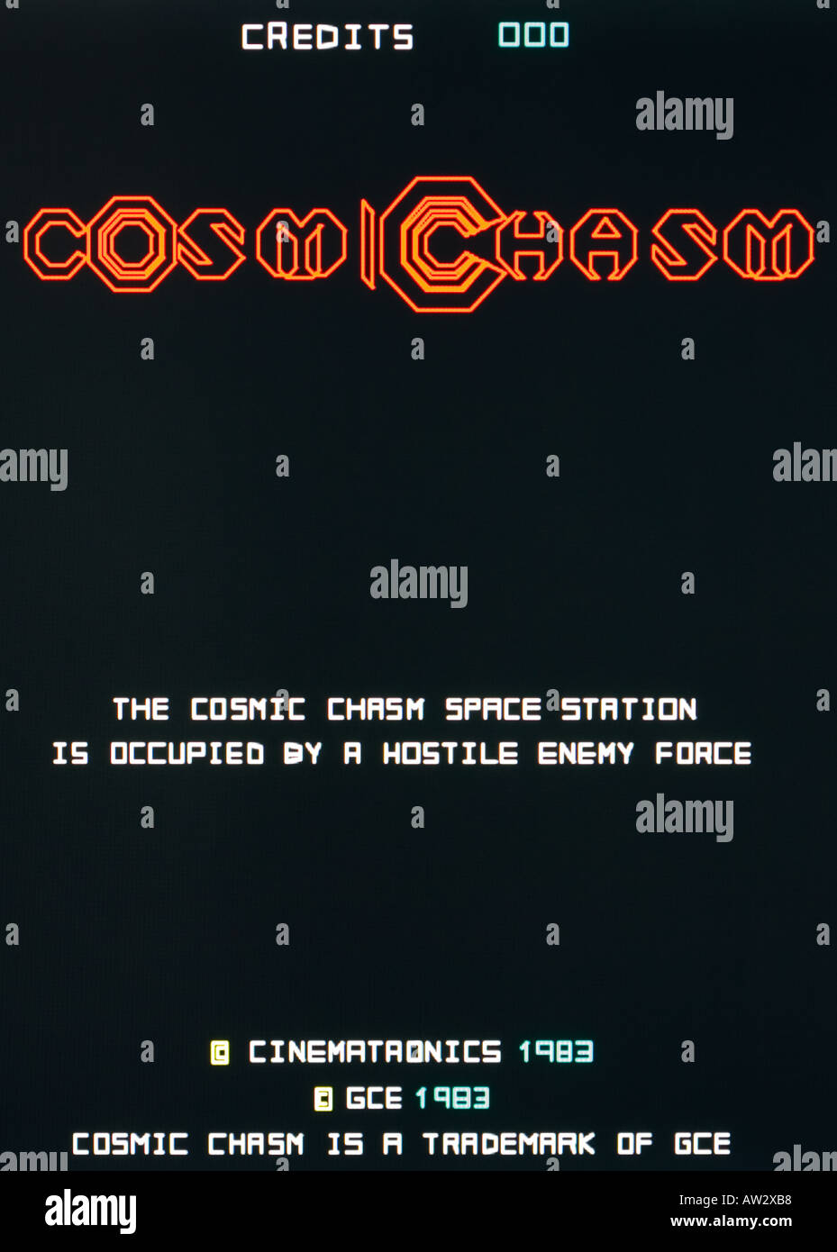 Cosmic Chasm Cinematronics GCE 1983 Vintage arcade videogame screen ...