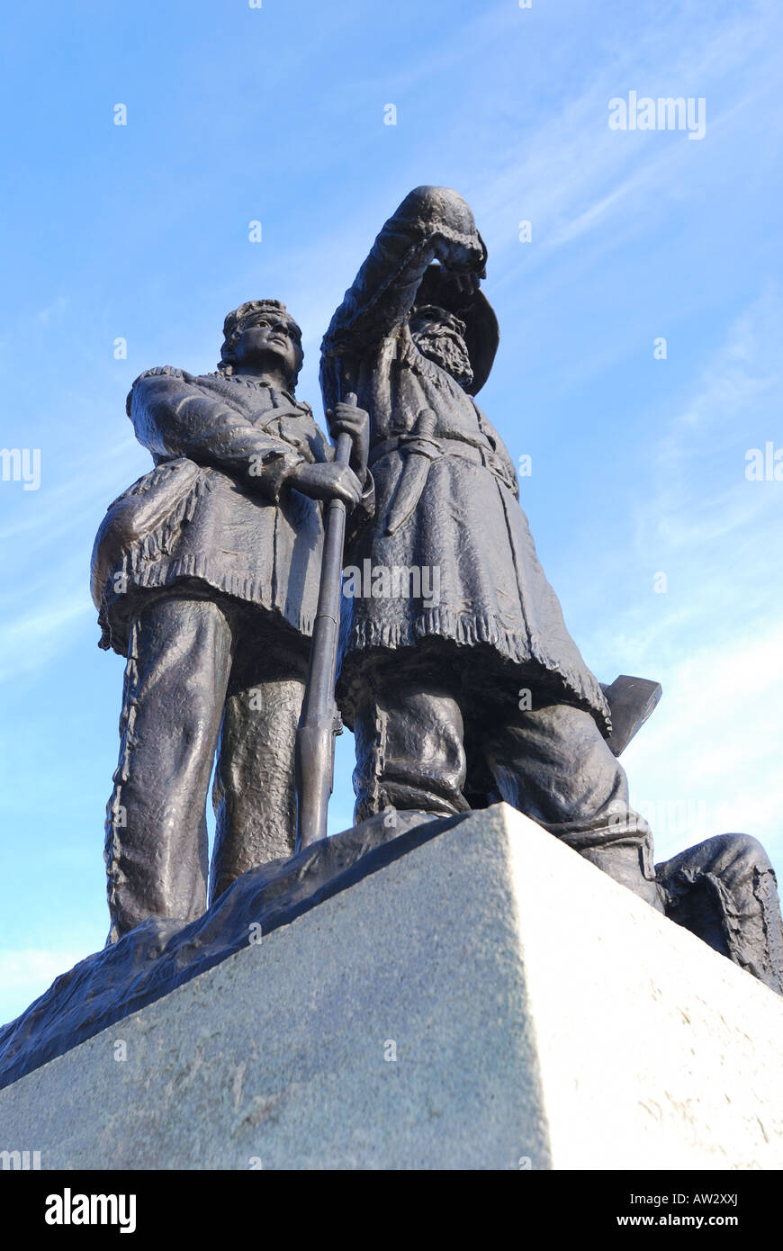Soldier and Indian Guide statue on the grounds of the Iowa State ...