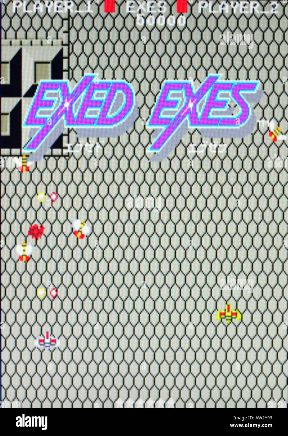 Exed Exes Capcom 1985 Vintage arcade videogame screen shot - EDITORIAL ...