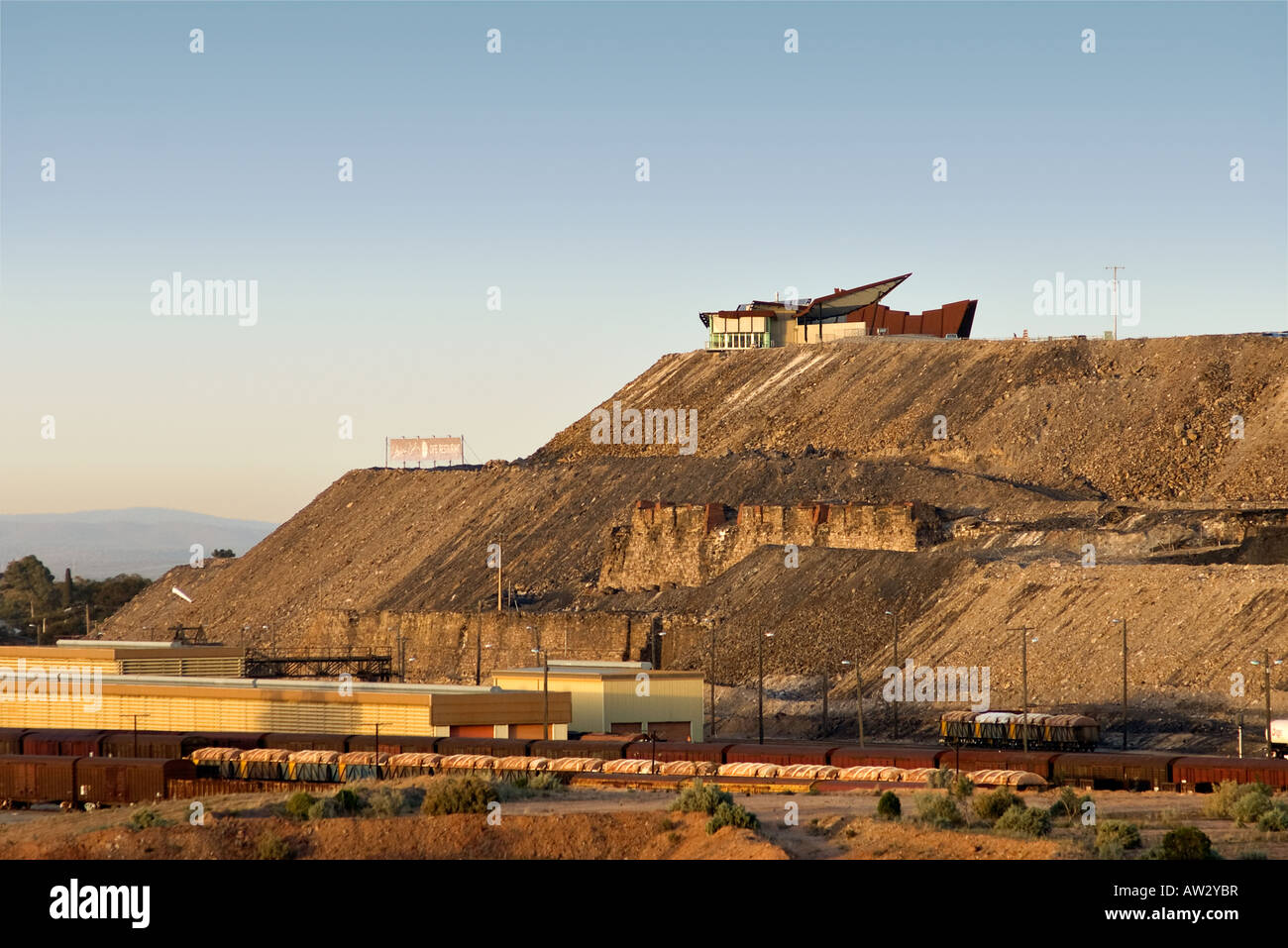 miners memorial on the mullock heap at broken hill Stock Photo - Alamy