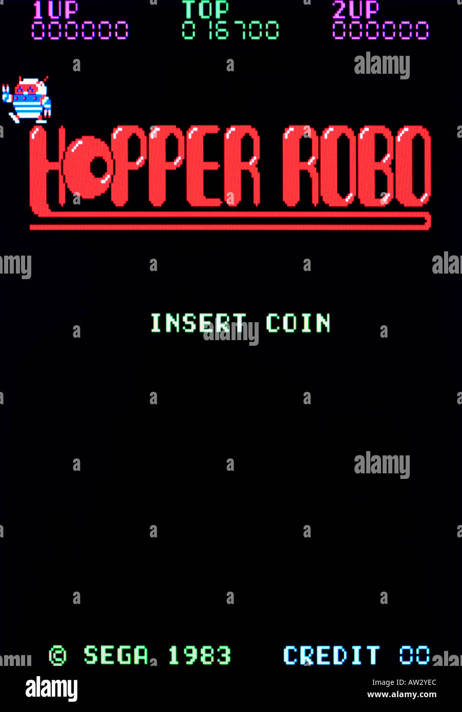Hopper Robo Sega 1983 Vintage arcade videogame screen shot - EDITORIAL USE ONLY Stock Photo - Alamy