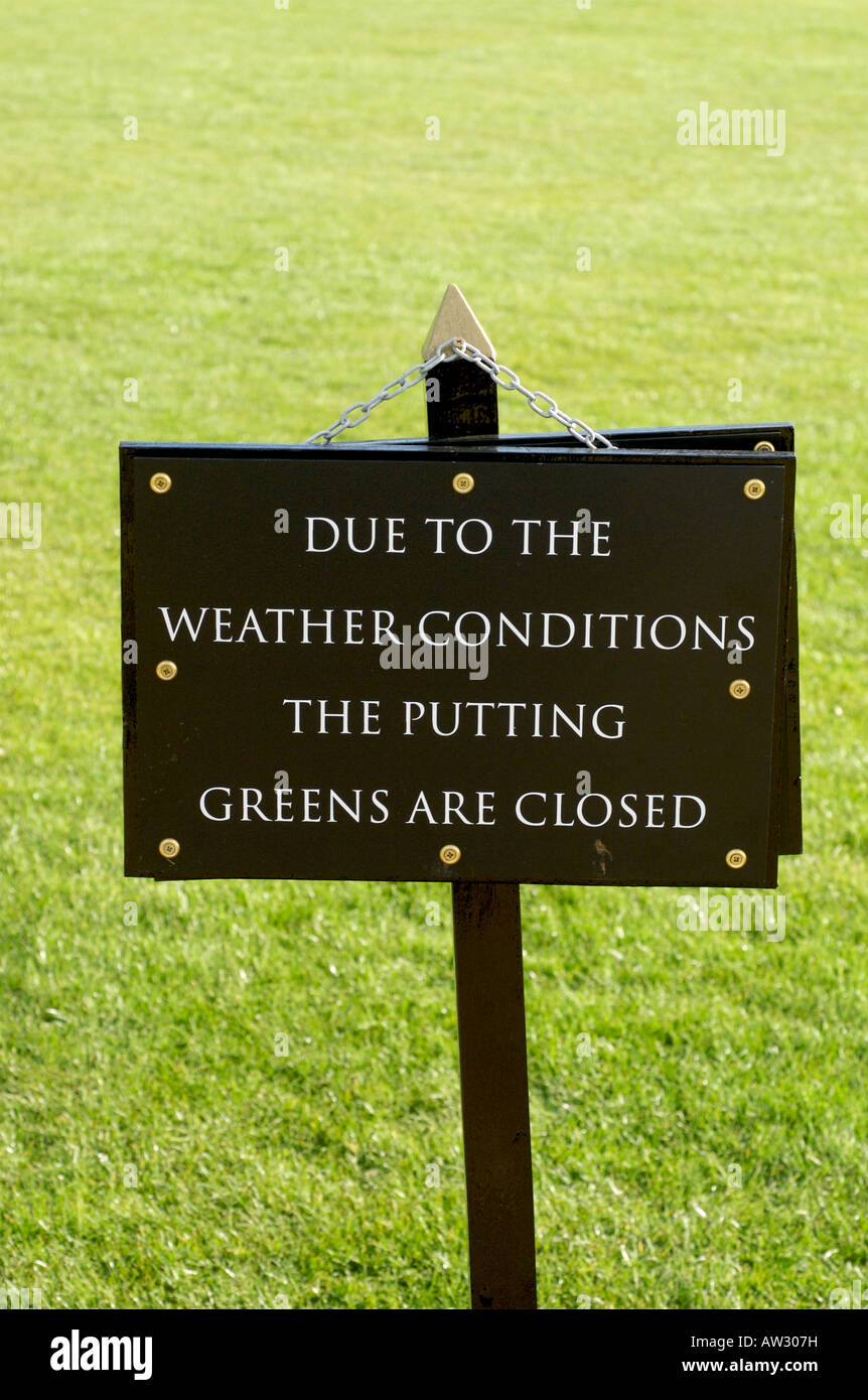 Golf is cancelled Stock Photo - Alamy