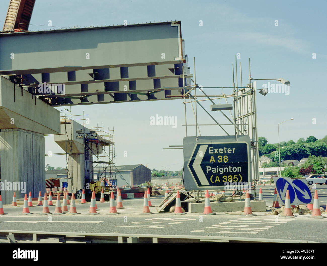 plymouth marsh mills flyover,the early days Stock Photo - Alamy