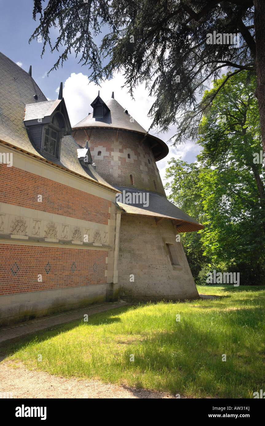 outside stable of french Chaumont castle Stock Photo - Alamy
