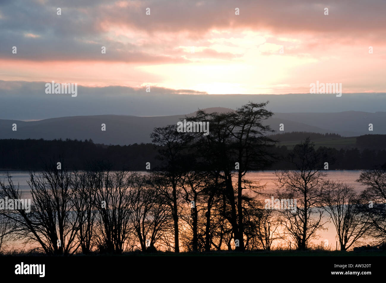 Loch of Skene at Dusk Stock Photo - Alamy