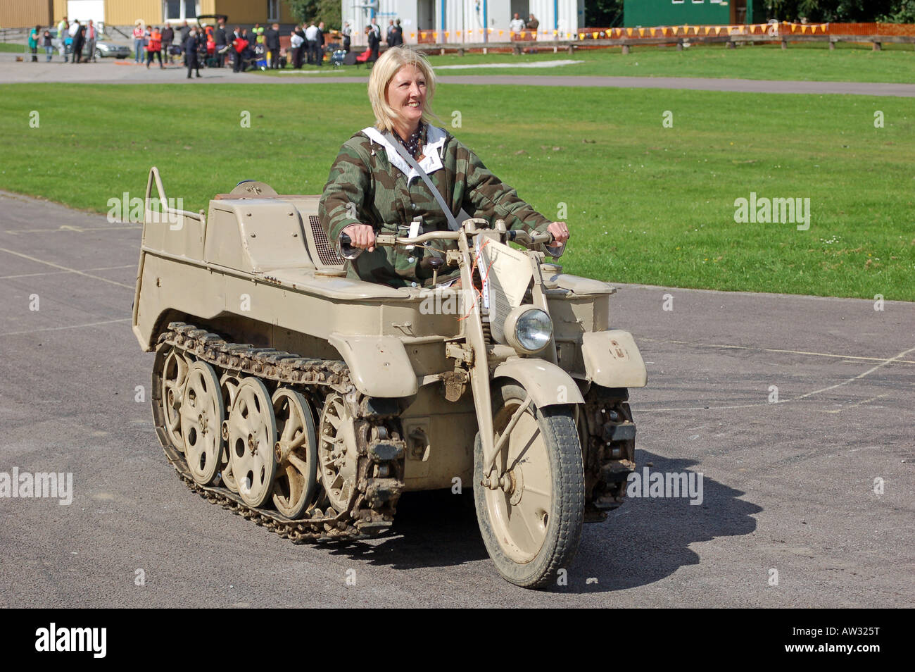 Army motor bike with Tracks Stock Photo - Alamy
