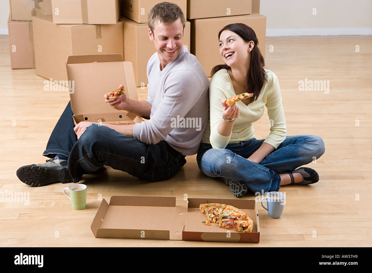 Pizza slice box floor hi-res stock photography and images - Alamy