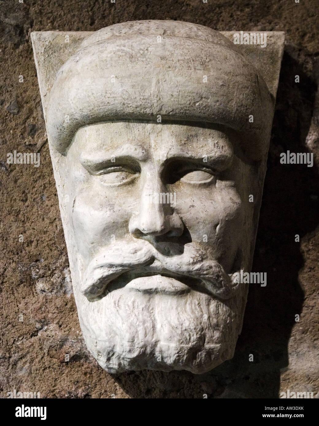 Carving showing a Croatian man Stock Photo - Alamy