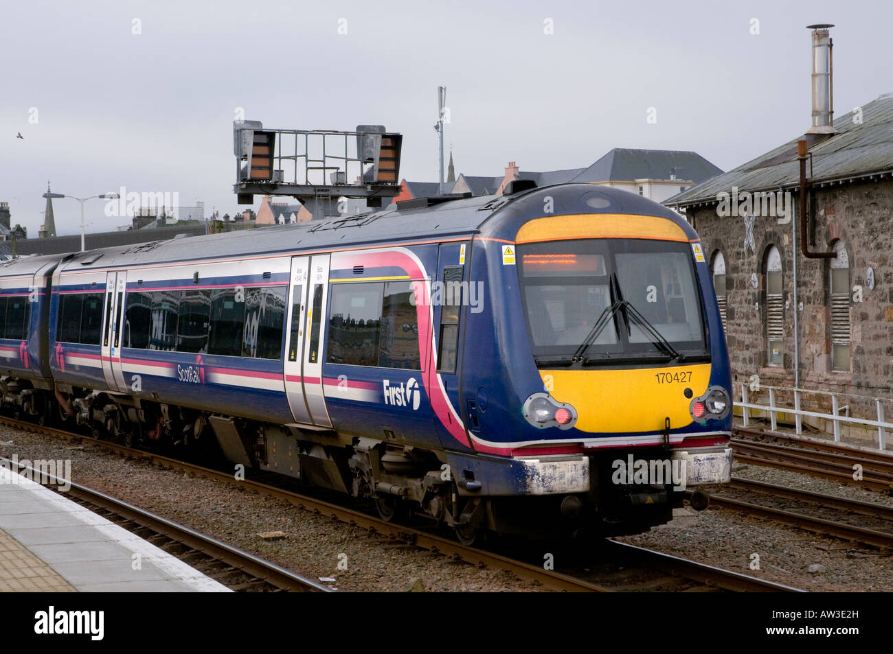 class 170 diesel multiple unit no 170427 arriving at inverness scotland ...