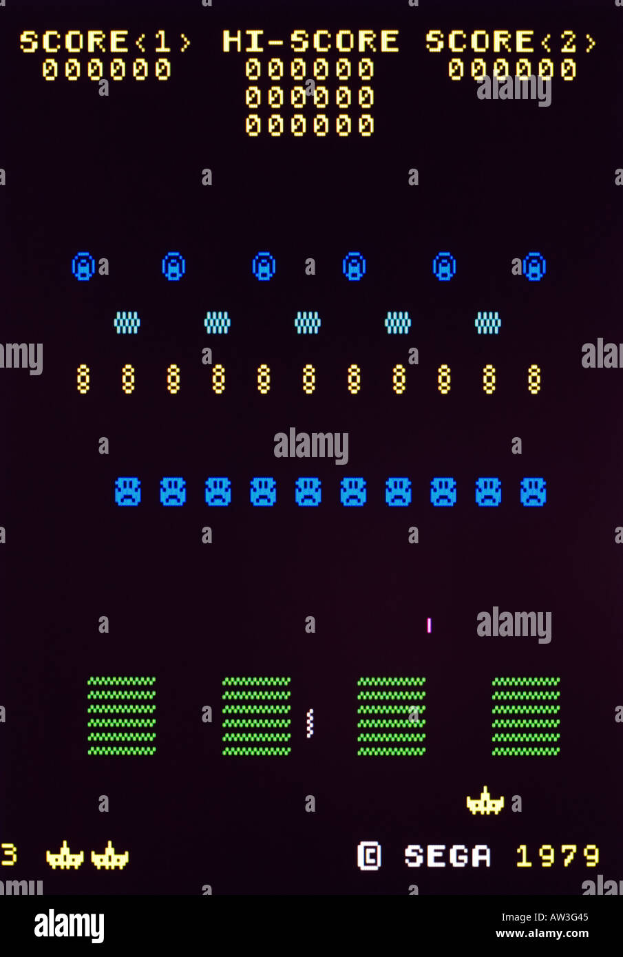 Invico Sega 1979 Vintage arcade videogame screen shot - EDITORIAL USE ...