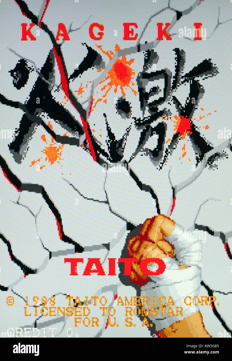 Kageki Taito 1988 Vintage arcade videogame screen shot - EDITORIAL USE ...