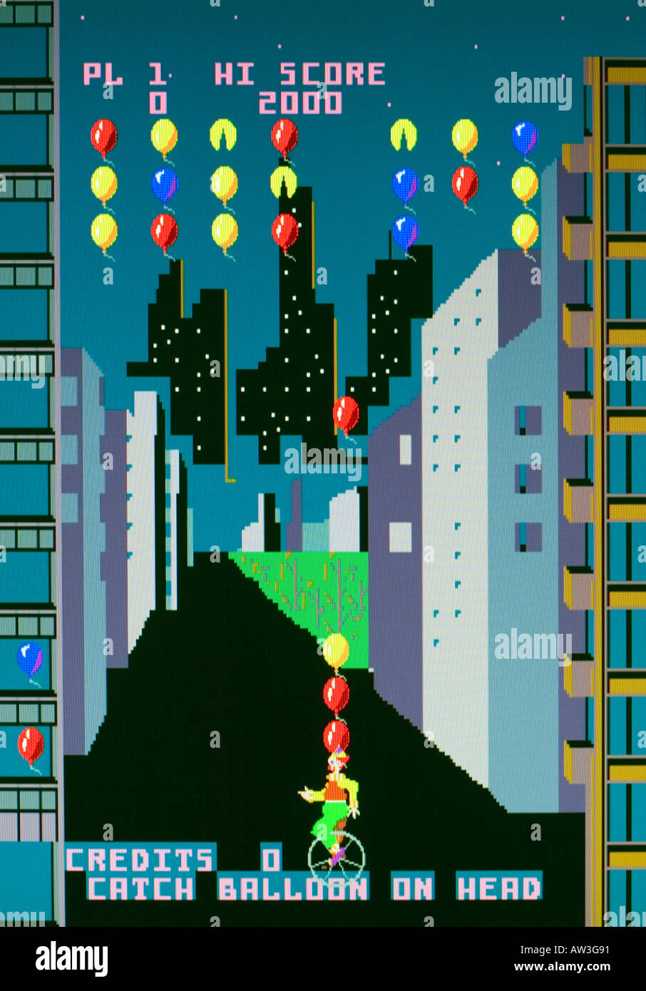 Kick Midway 1981 Vintage arcade videogame screen shot - EDITORIAL USE ...