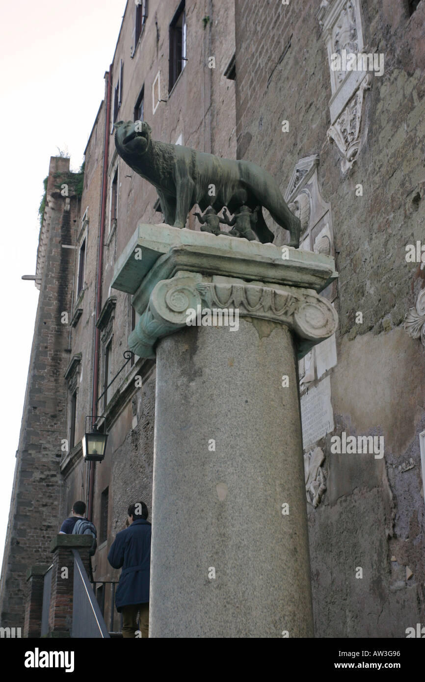 Famous Lupa Capitalina bronze she wolf statue in the Palazzo dei ...