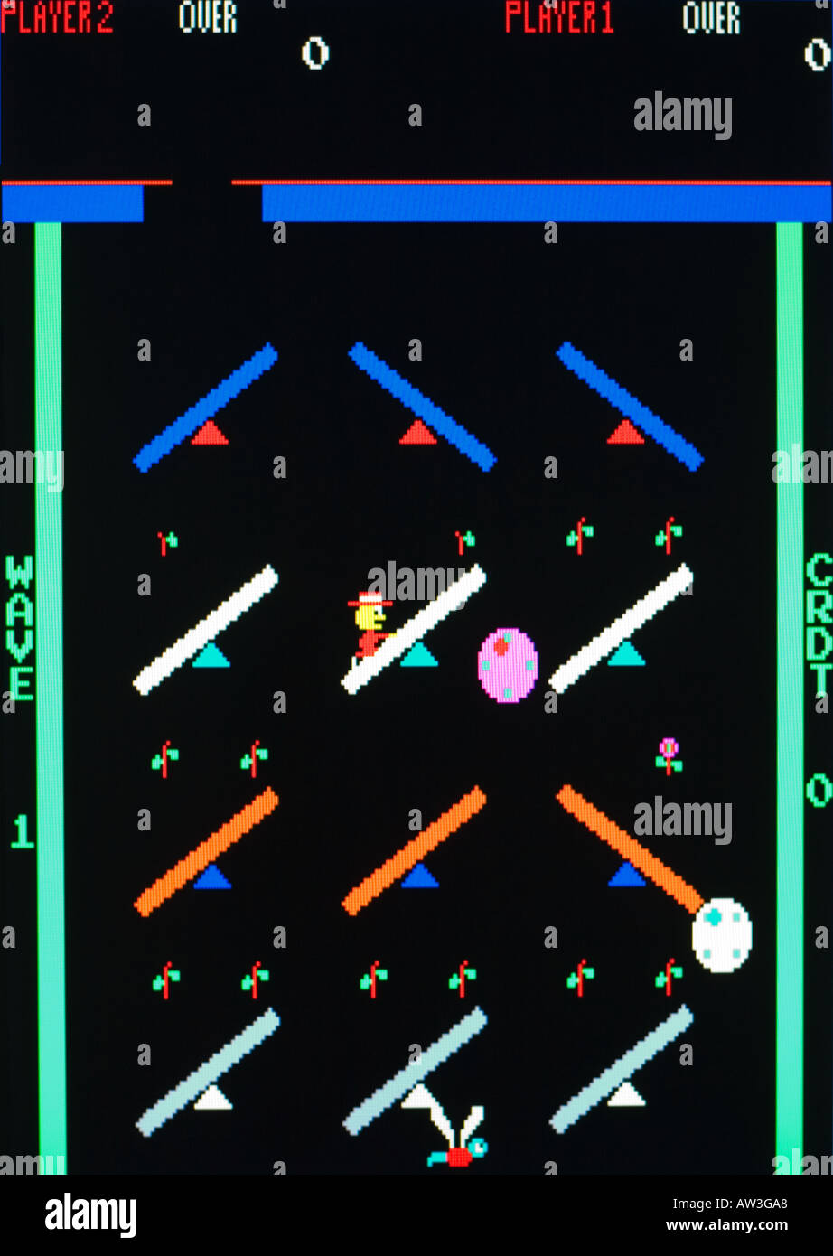 Levers Rock ola Mfg Corp 1983 Vintage arcade videogame screen shot ...