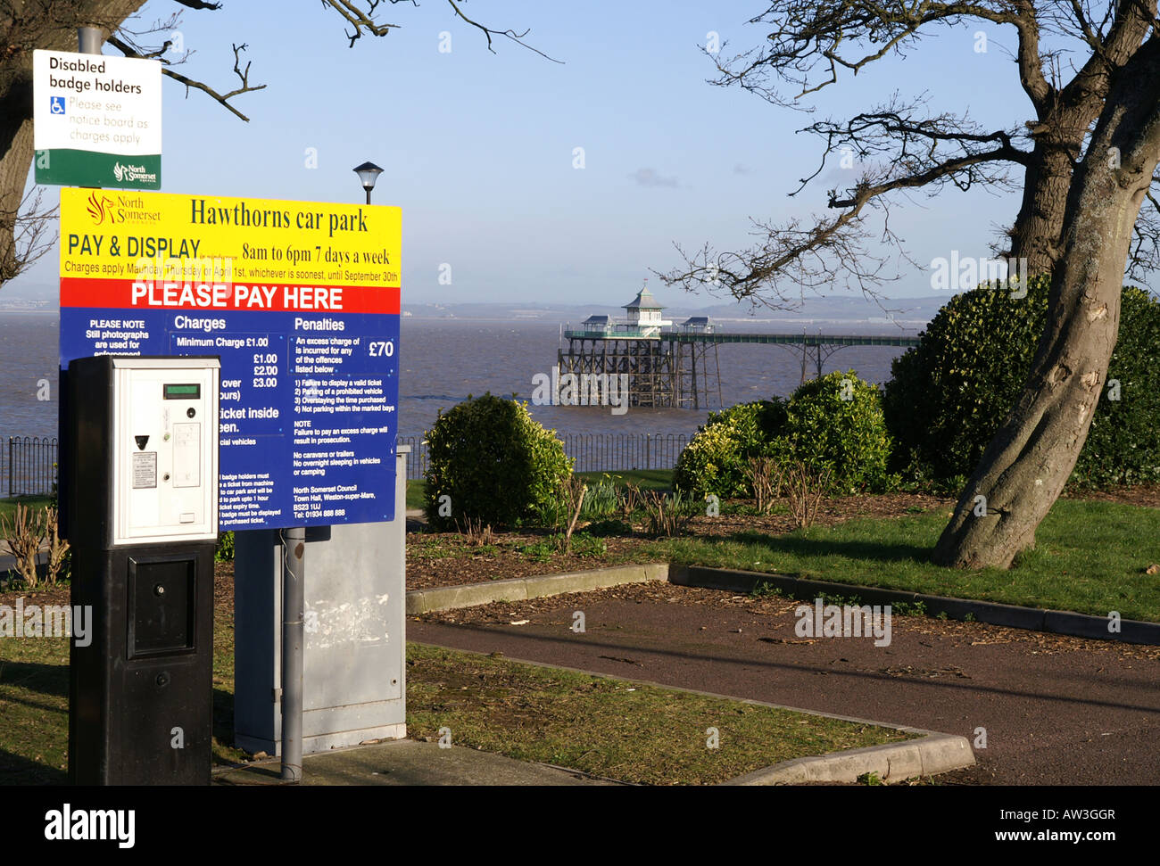 Hawthorns Car Park Clevedon Somerset England Stock Photo - Alamy