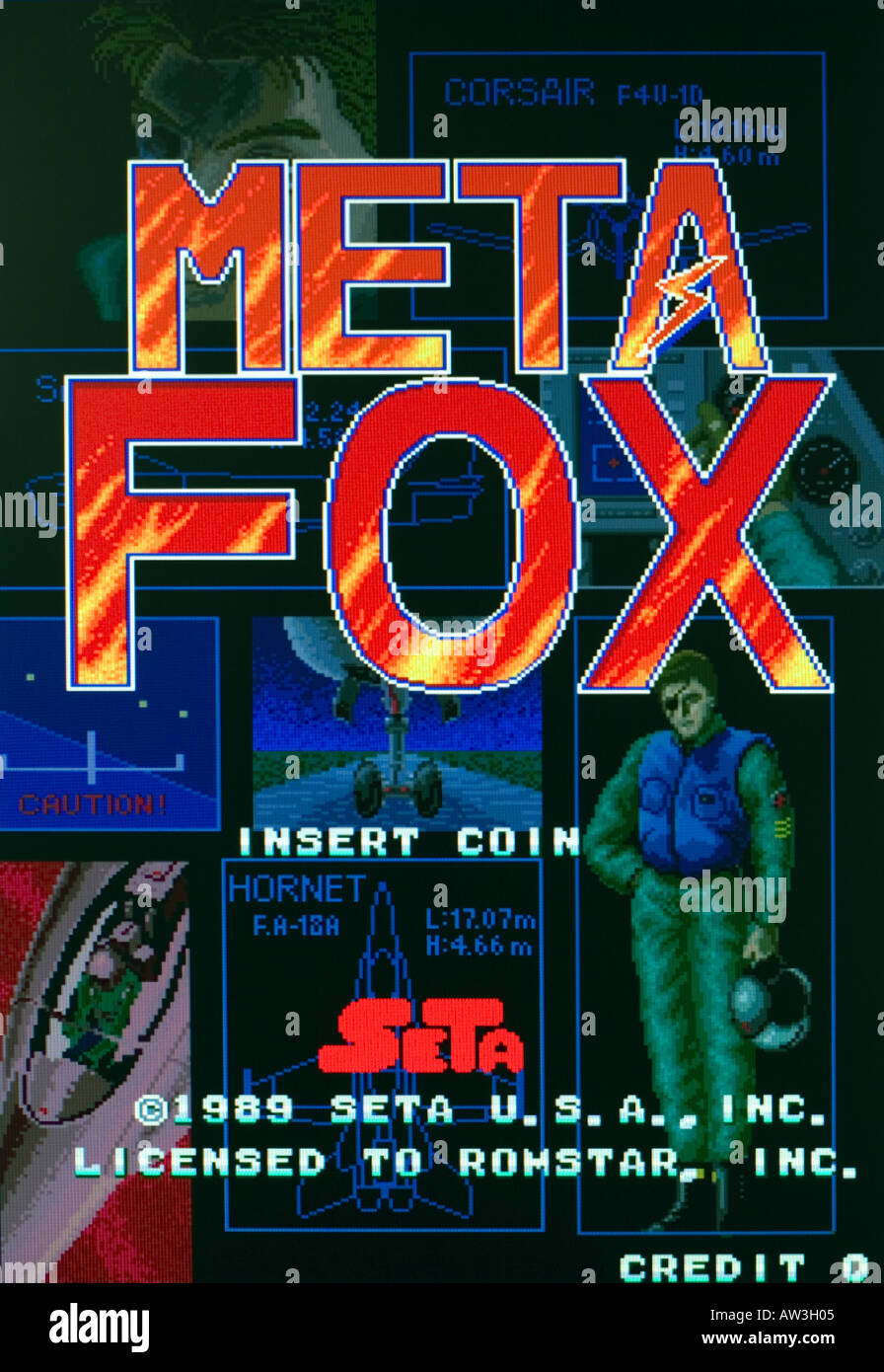 Meta Fox Seta Romstar 1989 Vintage arcade videogame screen shot ...
