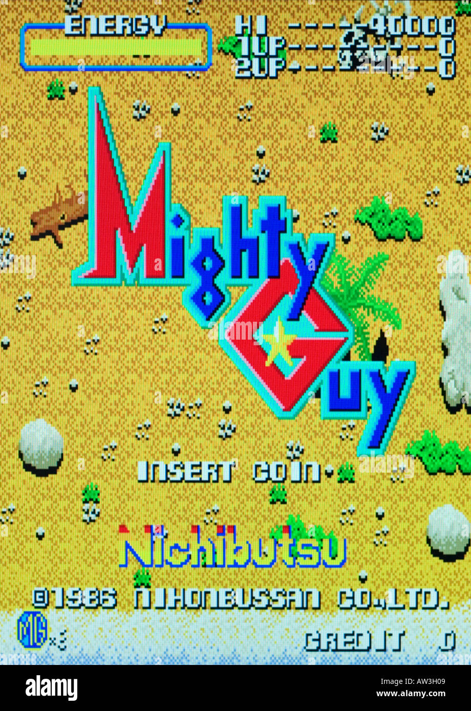 Mighty Guy Nichibutsu Nihon Bussan Co ltd 1986 Vintage arcade videogame ...
