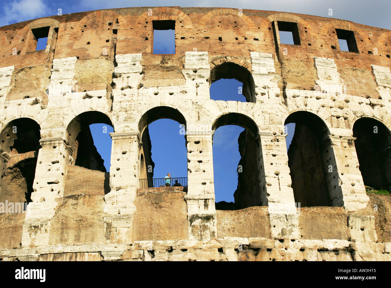 Closeup detail of the ancient exterior stone arch ruins remains of ...