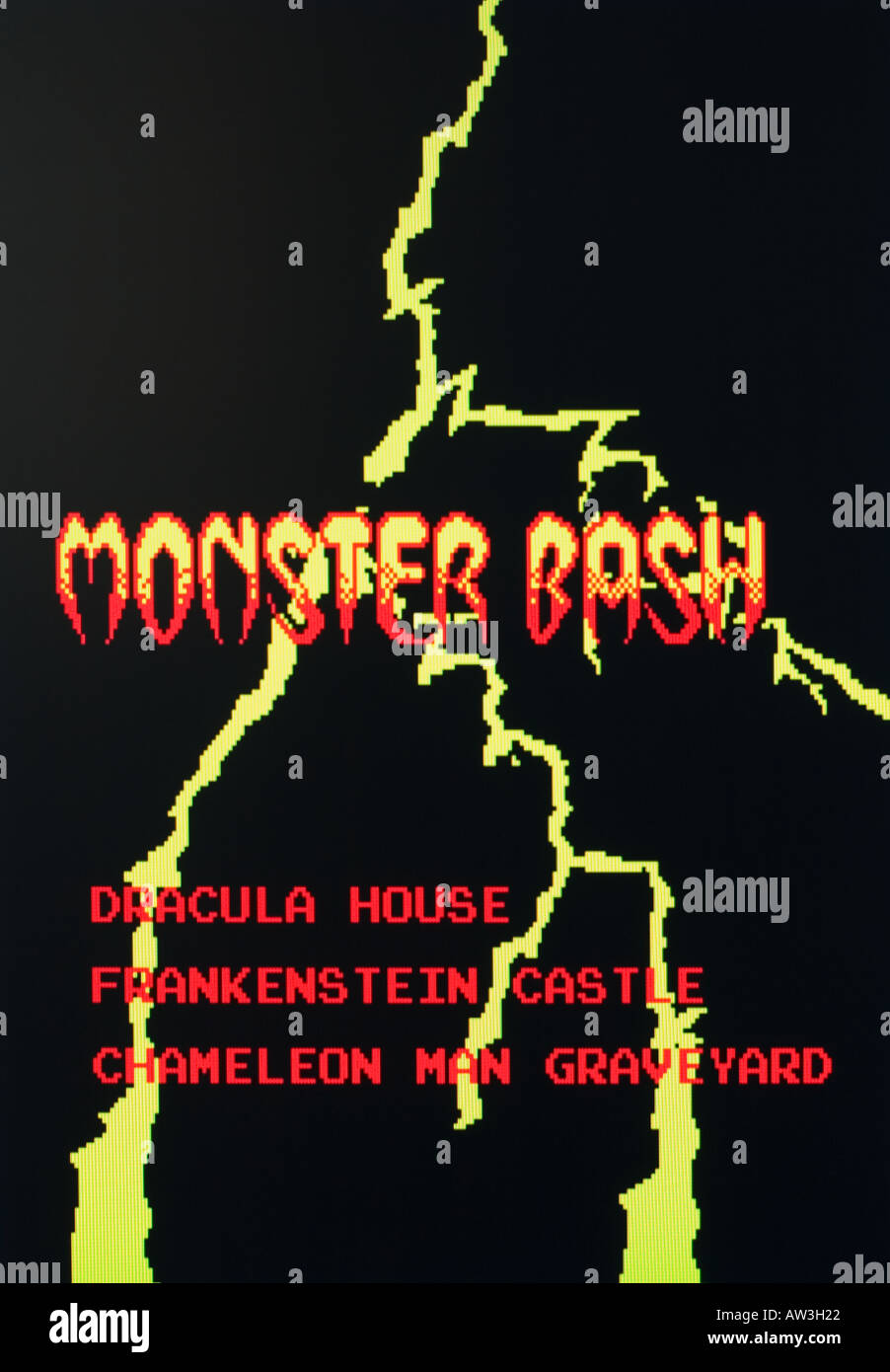 Monster Bash Sega 1982 Vintage arcade videogame screen shot - EDITORIAL ...