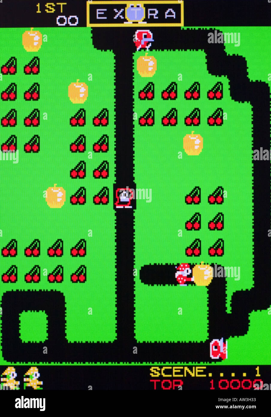 Mr Do Universal 1982 Vintage arcade videogame screen shot - EDITORIAL ...