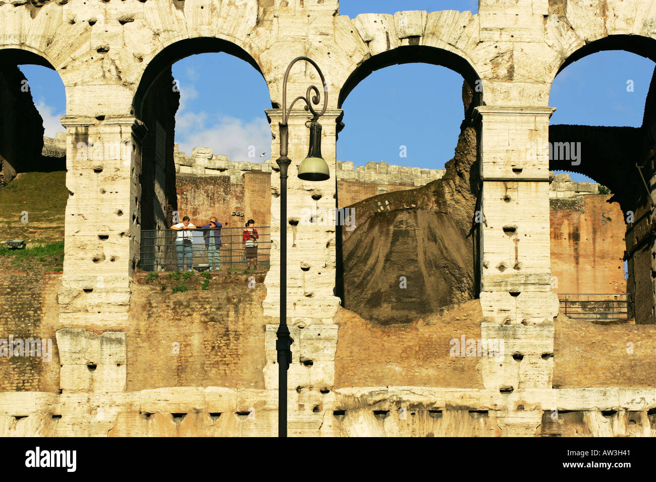 Closeup detail of the ancient exterior stone arch ruins remains of ...