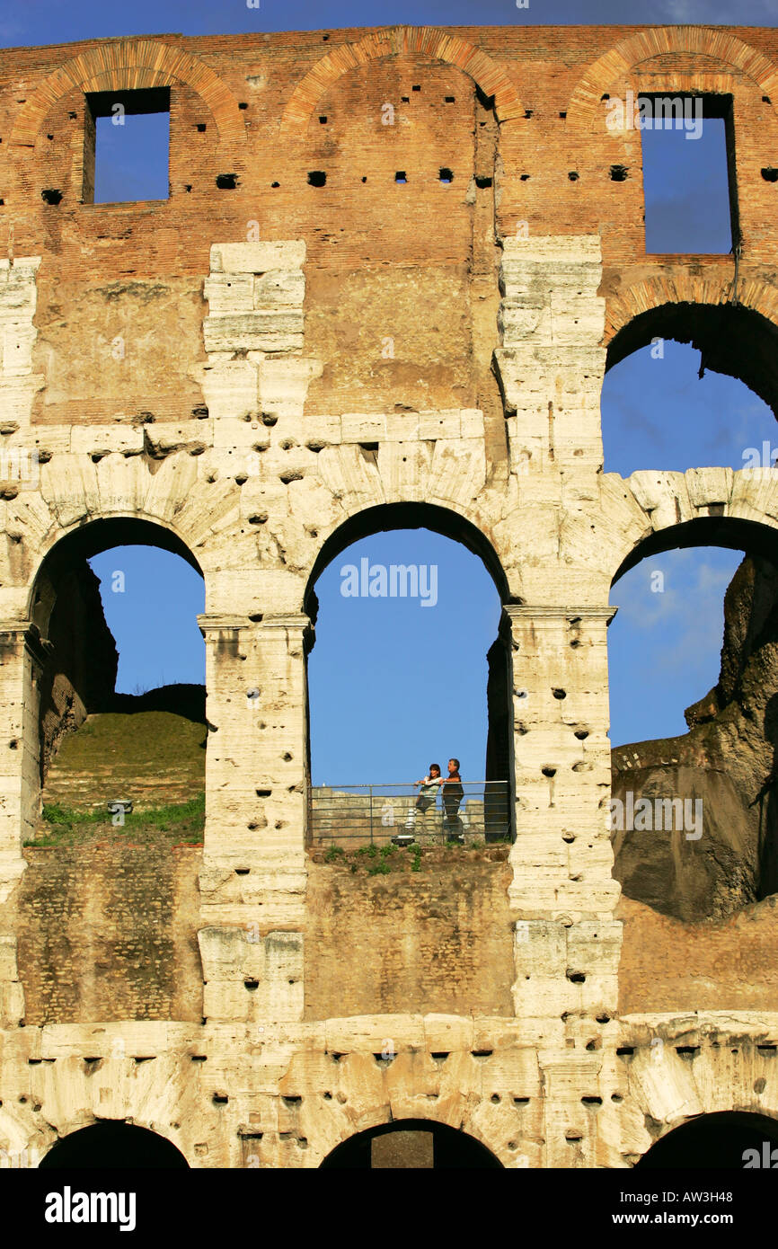 Closeup detail of the ancient exterior stone arch ruins remains of ...