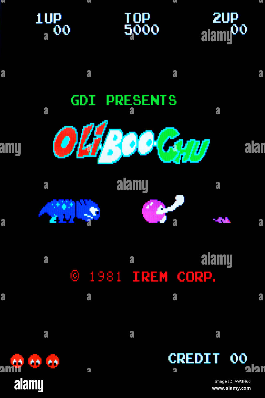 Oli Boo Chu Irem Corp 1981 Vintage arcade videogame screen shot ...