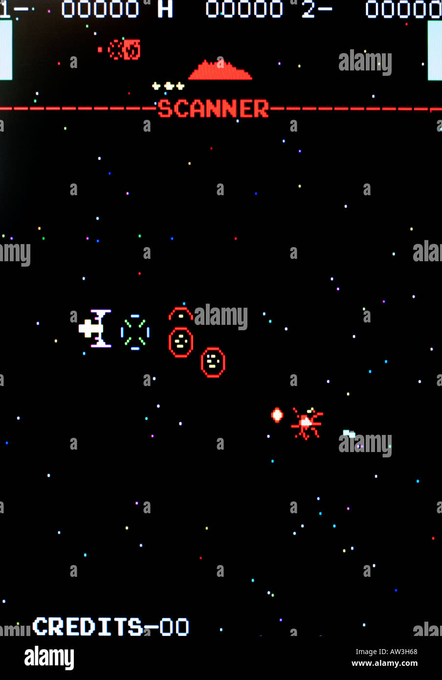 Orbitron Signatron USA 1982 Vintage arcade videogame screen shot - EDITORIAL USE ONLY Stock ...