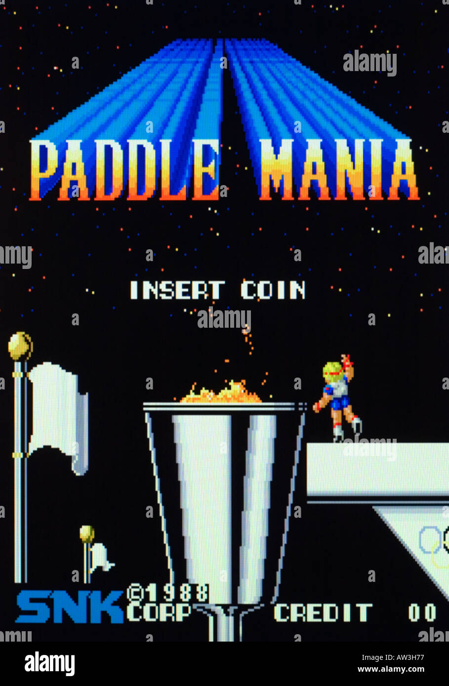 Paddle Mania SNK Corp 1988 Vintage arcade videogame screen shot - EDITORIAL USE ONLY Stock Photo ...
