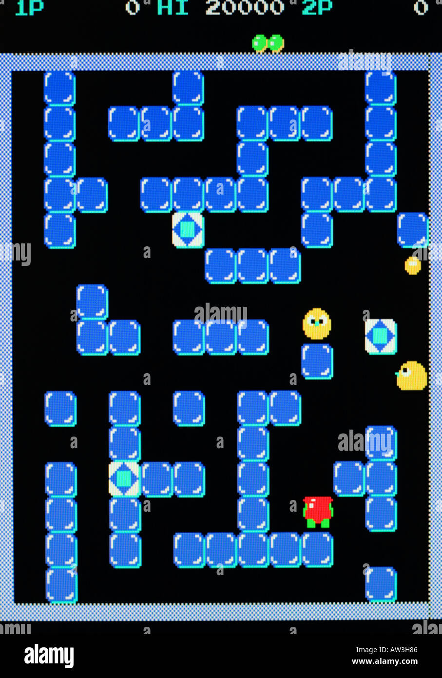 Pengo Sega 1982 Vintage arcade videogame screen shot - EDITORIAL USE ...