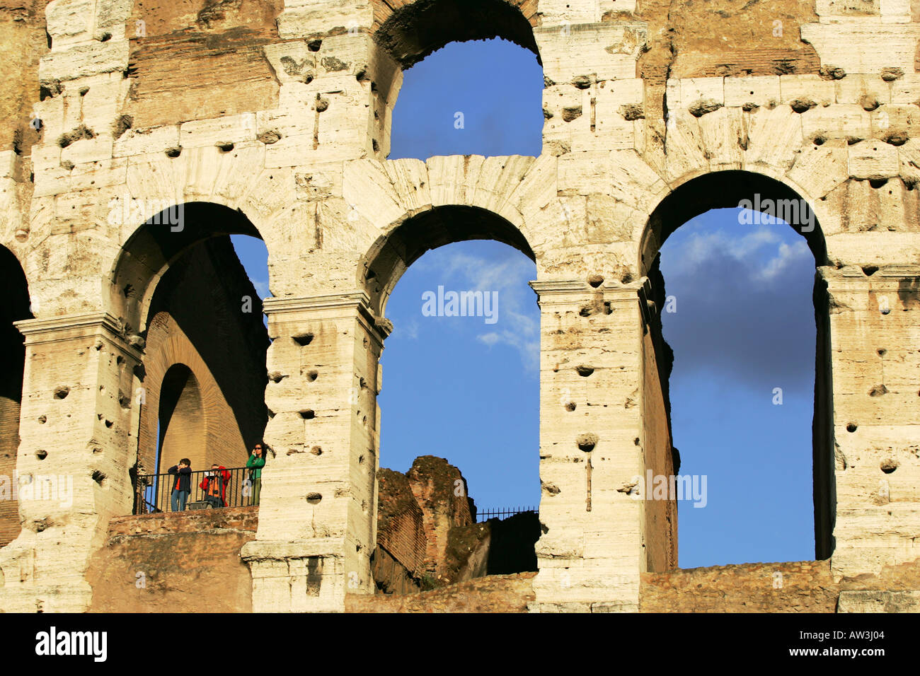 Closeup detail of the ancient exterior stone arch ruins remains of ...