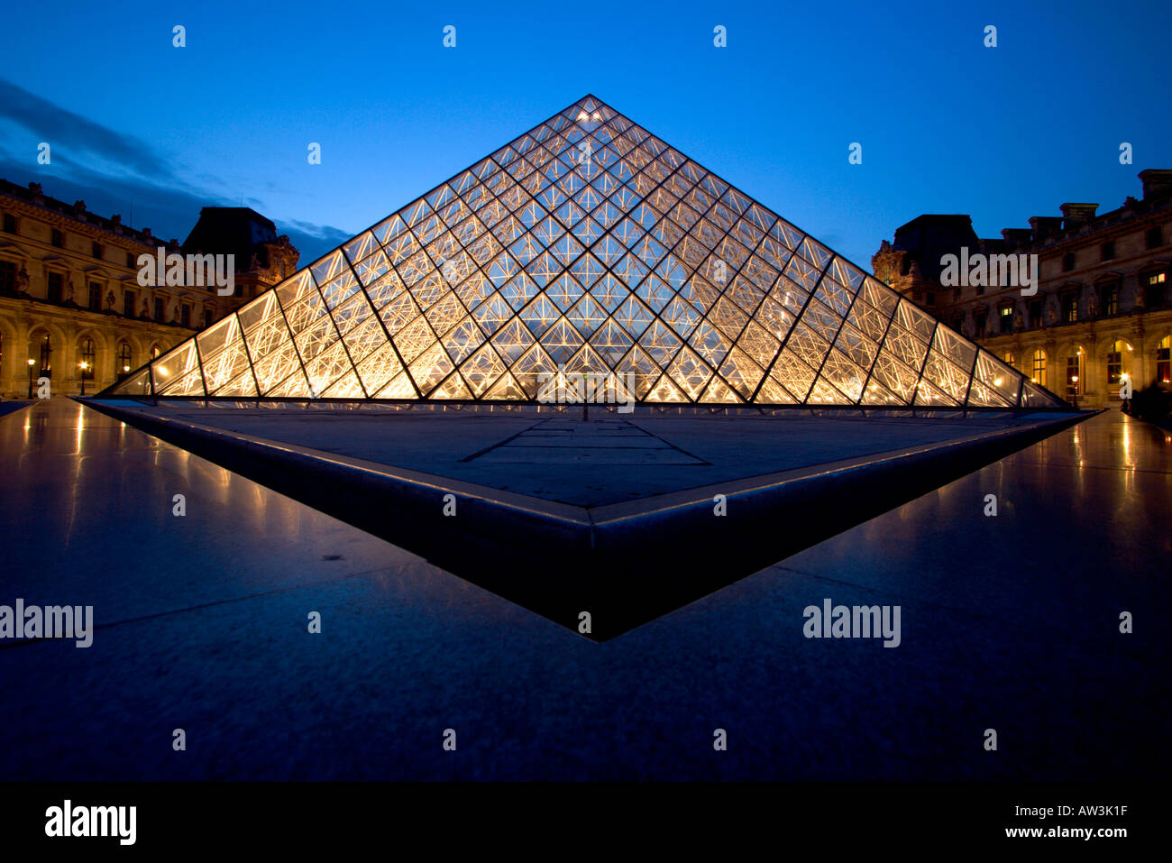 The Louvre and pyramid in Paris, France Stock Photo - Alamy