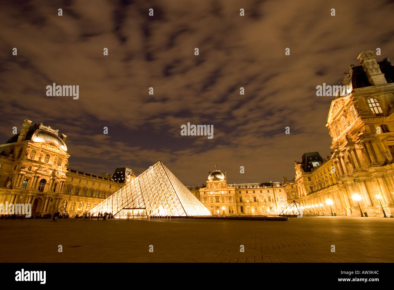 The Louvre and pyramid in Paris, France Stock Photo - Alamy