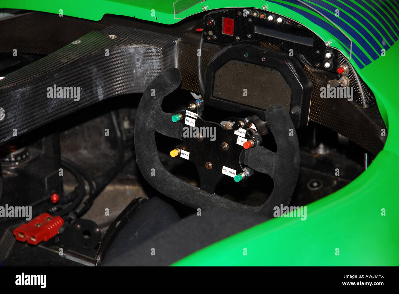A sport racing car cockpit close up Stock Photo - Alamy