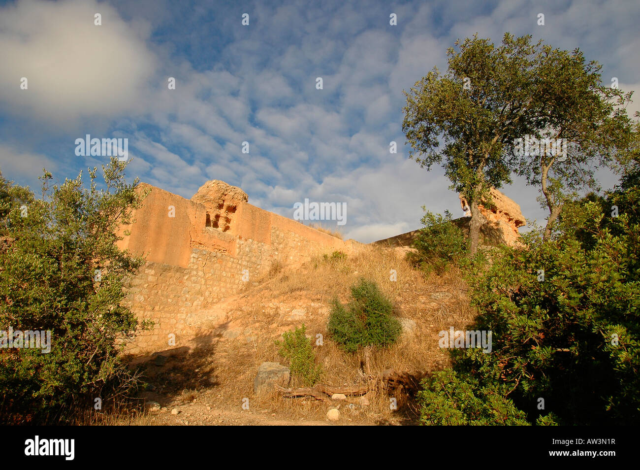 Remnant of the Moorish Castelo de Paderne castle constructed in the ...