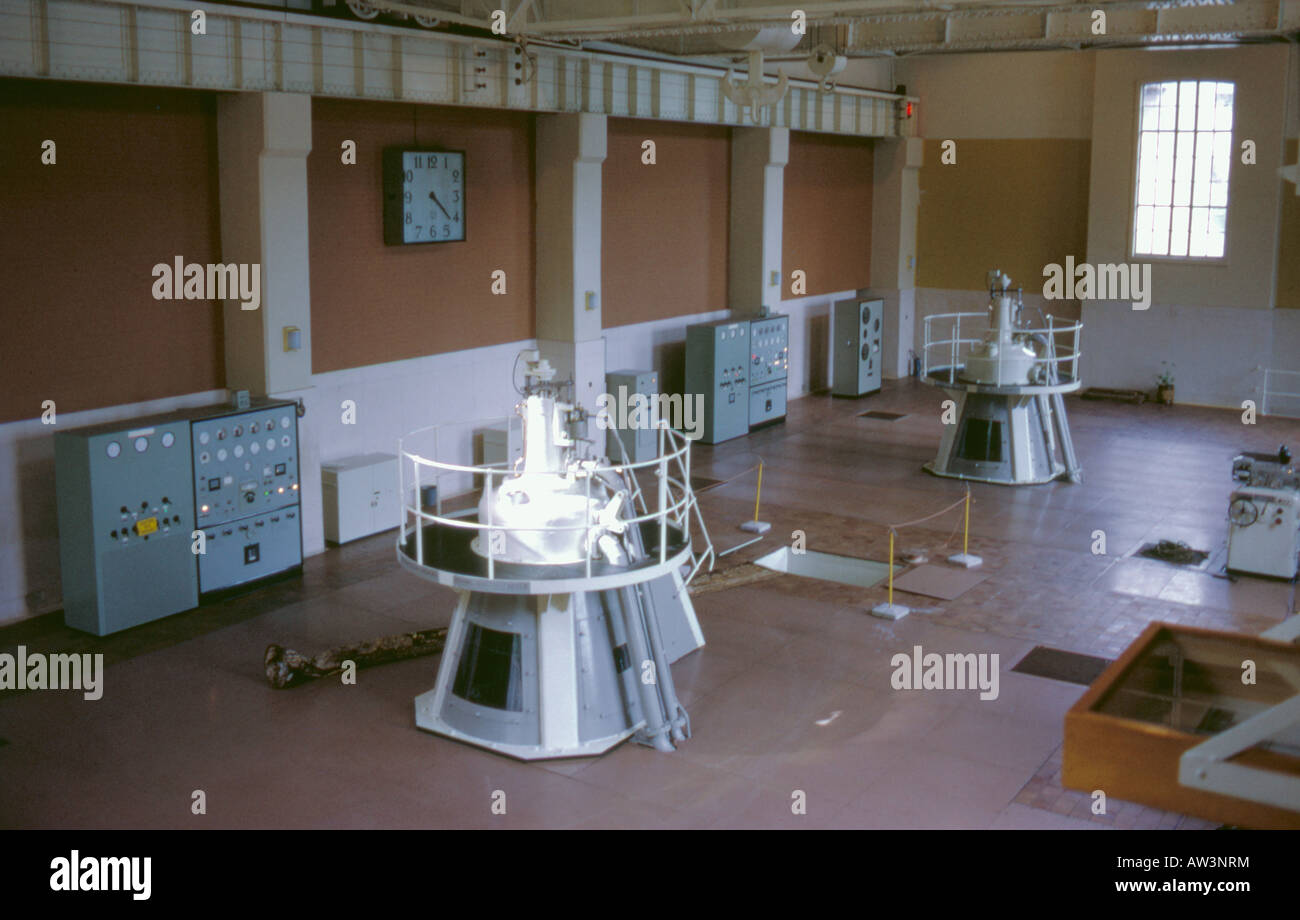 Two turbo alternators at Pitlochry Hydro Electric Power Station ...
