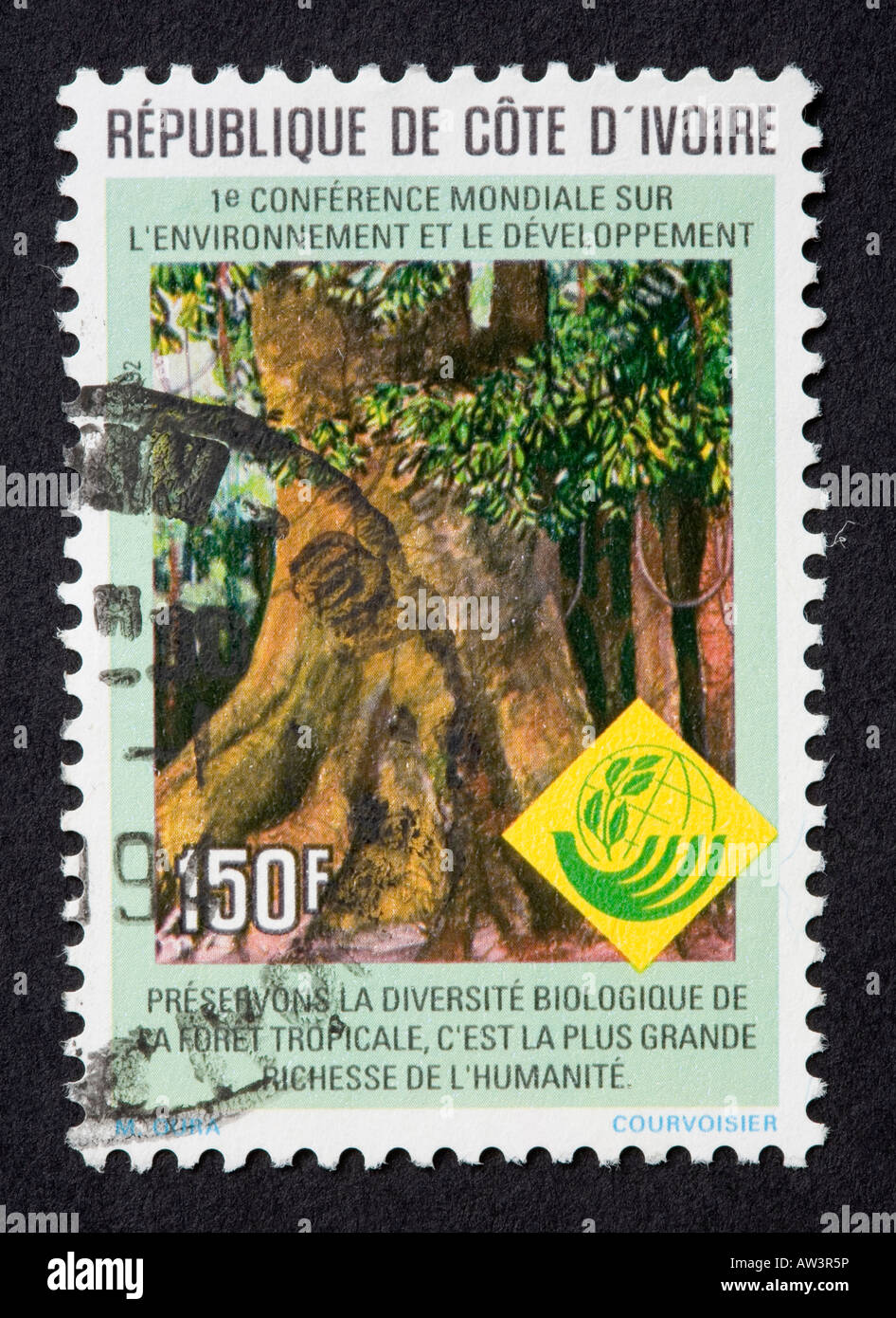 Ivory Coast postage stamp Stock Photo - Alamy