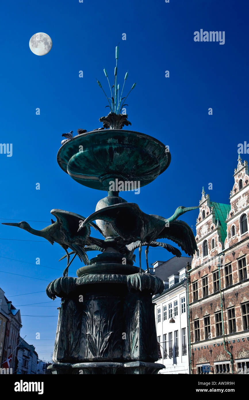 The stork fountain Stock Photo - Alamy