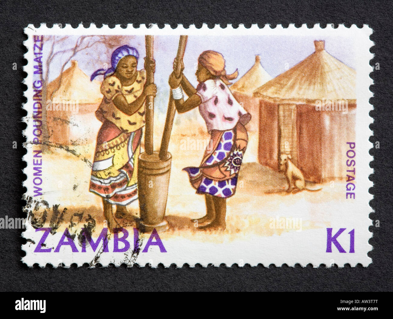 Zambian postage stamp Stock Photo - Alamy