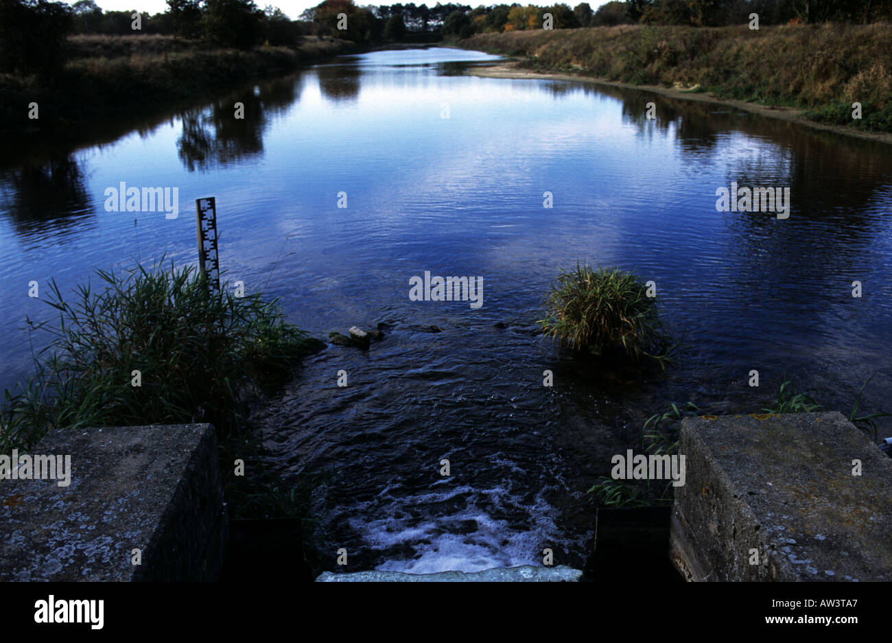 Drinking water reservoir operated by Gelsenwasser, Haltern, North Rhine ...